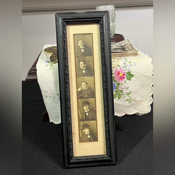 Art | Antique Tintype Photo Strip In Handmade Wooden Frame 775 | Poshmark